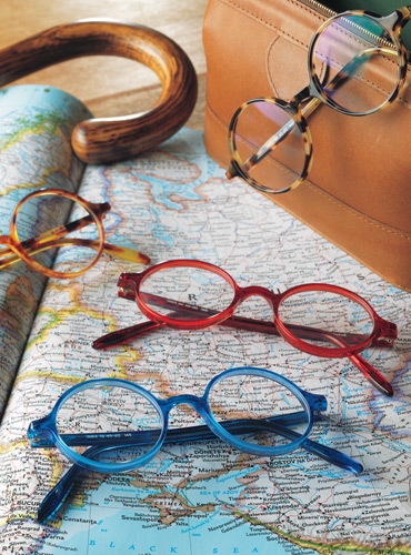 Slender Round Frame in Blue