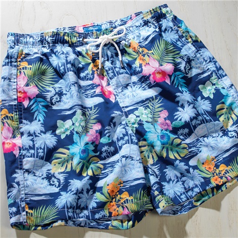 Volcano Printed Swim Trunks - The Ben Silver Collection