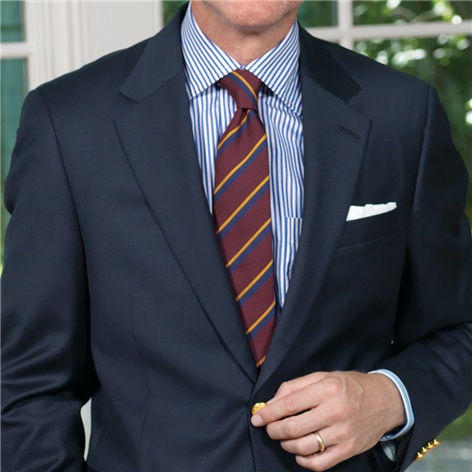 English Style Double Breasted Blazer - The Ben Silver Collection