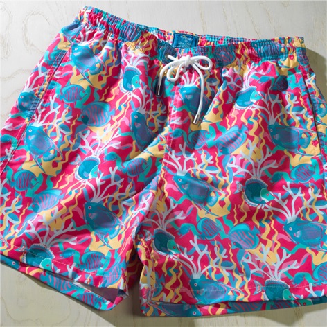 Volcano Printed Swim Trunks - The Ben Silver Collection