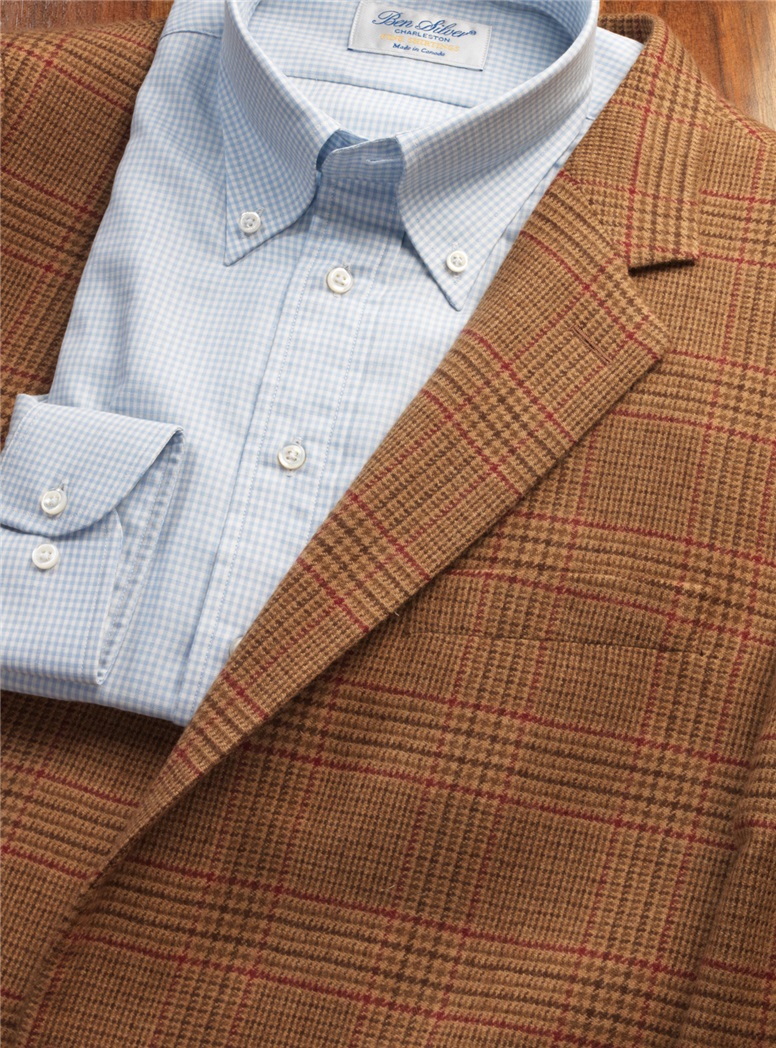 Sienna Plaid W/Red Windowpane Cashmere Jacket - The Ben Silver Collection
